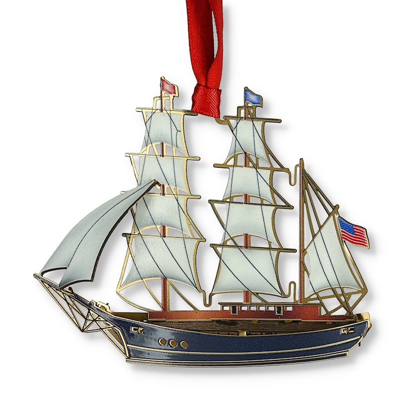 Americana Ship 3D Ornament